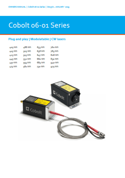Cobolt 06-01 Series - HÜBNER Photonics